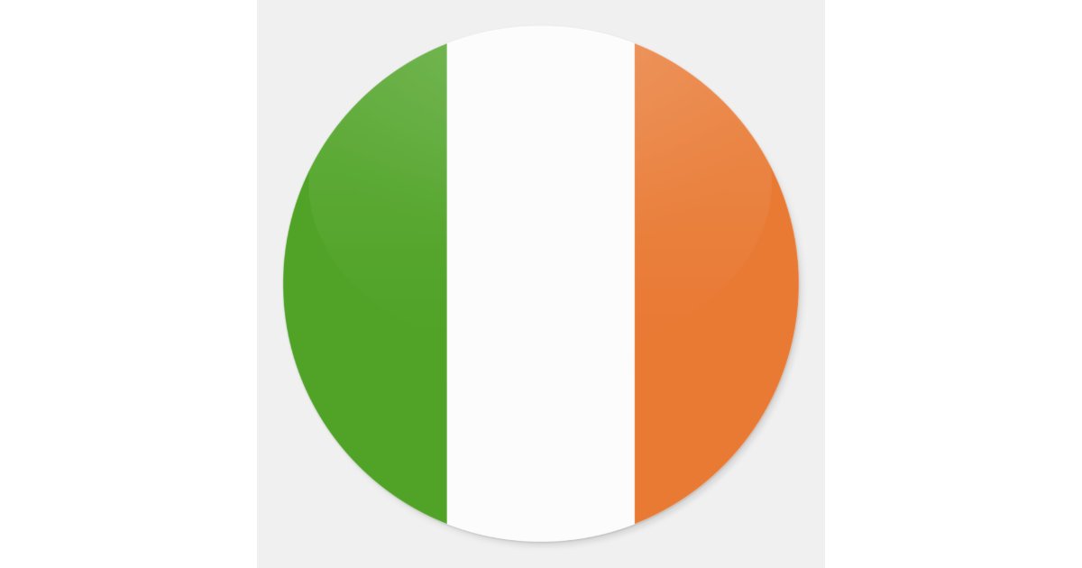 Ireland quality Flag Circle Classic Round Sticker | Zazzle.co.uk