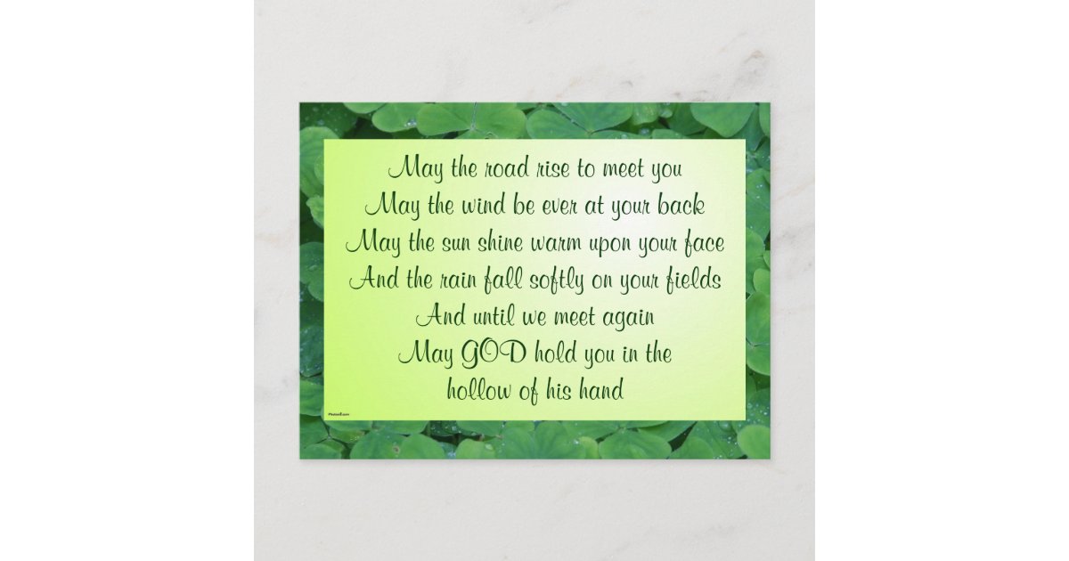Irish blessing postcard | Zazzle
