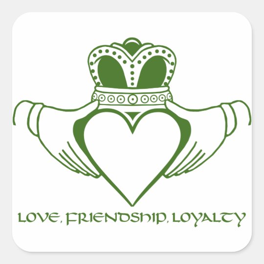 Irish Claddagh symbol square sticker | Zazzle.co.uk