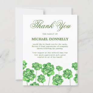 Irish Thank You Cards | Zazzle UK