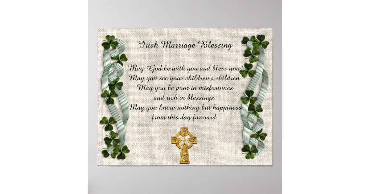 Irish Marriage blessing Poster | Zazzle
