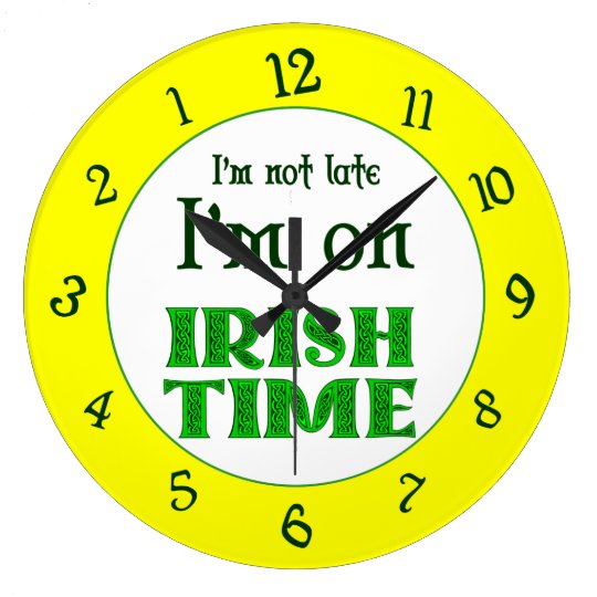 Irish Time Backwards Numbers Clock | Zazzle.co.uk