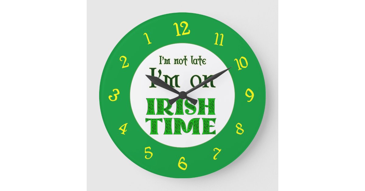 Irish Time Backwards Numbers Clock | Zazzle