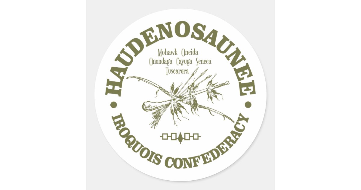 Iroquois Confederacy (Haudenosaunee) Classic Round Sticker | Zazzle