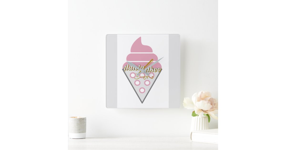 Irresistible Ice Cream Wall Clock by Adiela Akoo | Zazzle