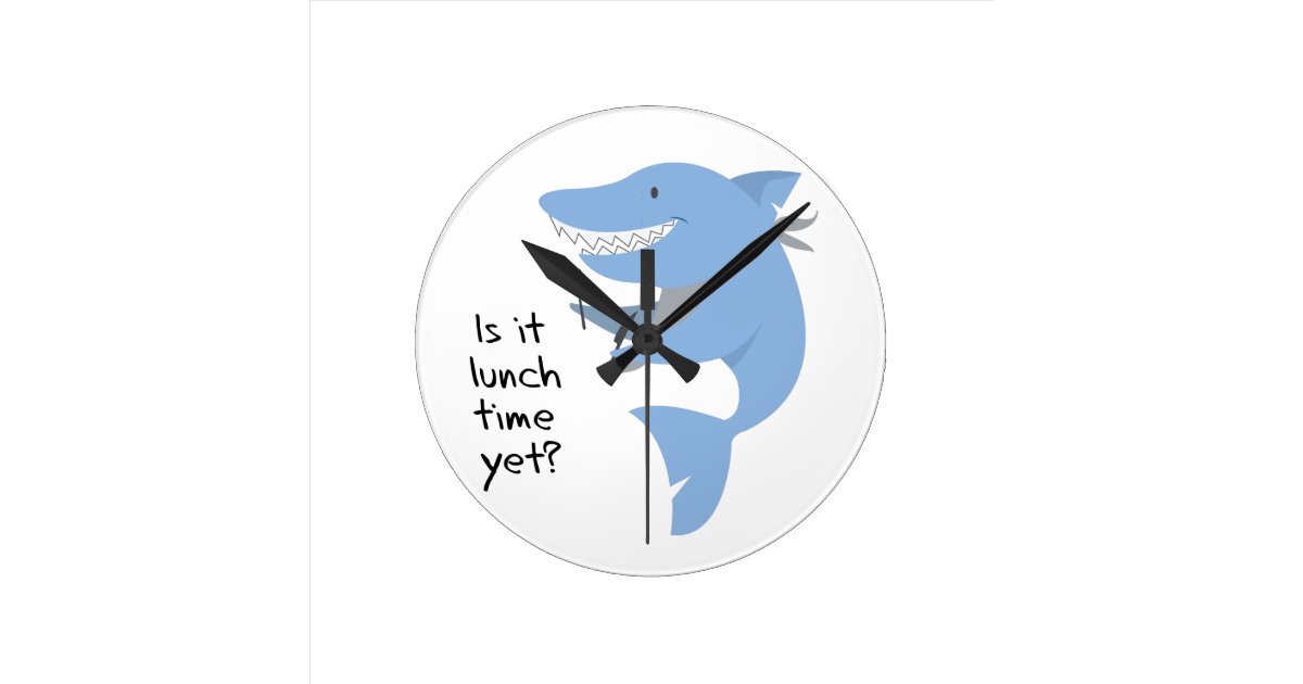Is It Lunch Time Yet? Round Clock | Zazzle.co.uk