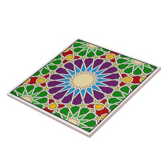 Islamic geometric pattern tile | Zazzle