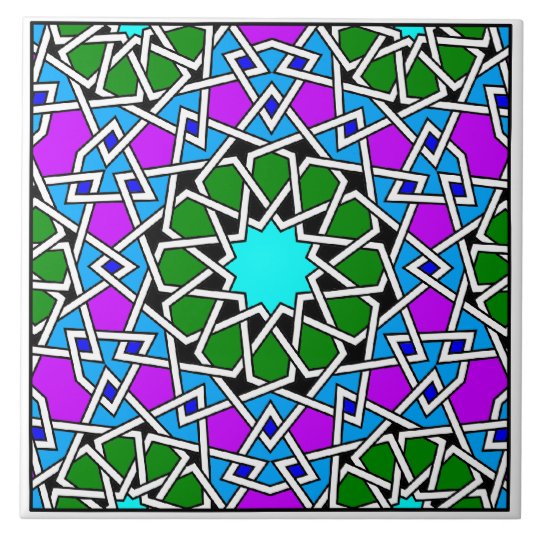 Islamic geometric pattern tile | Zazzle.co.uk