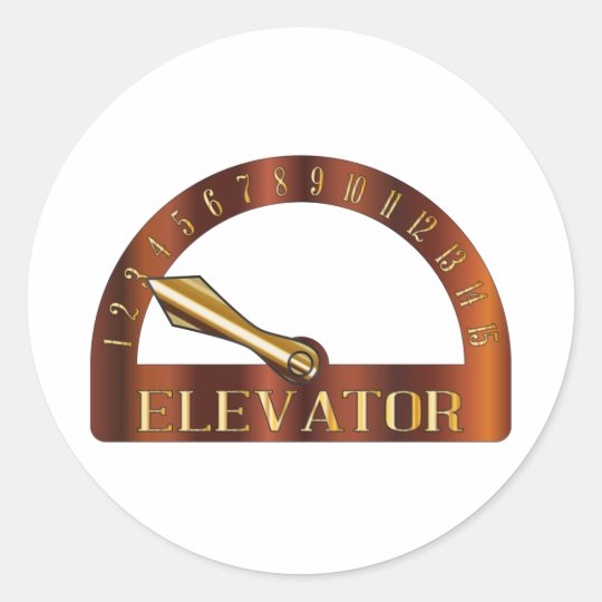 Isolated Elevator Floor Indicator Classic Round Sticker | Zazzle.co.uk