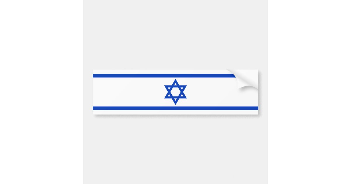 Israeli Flag Bumper Sticker | Zazzle