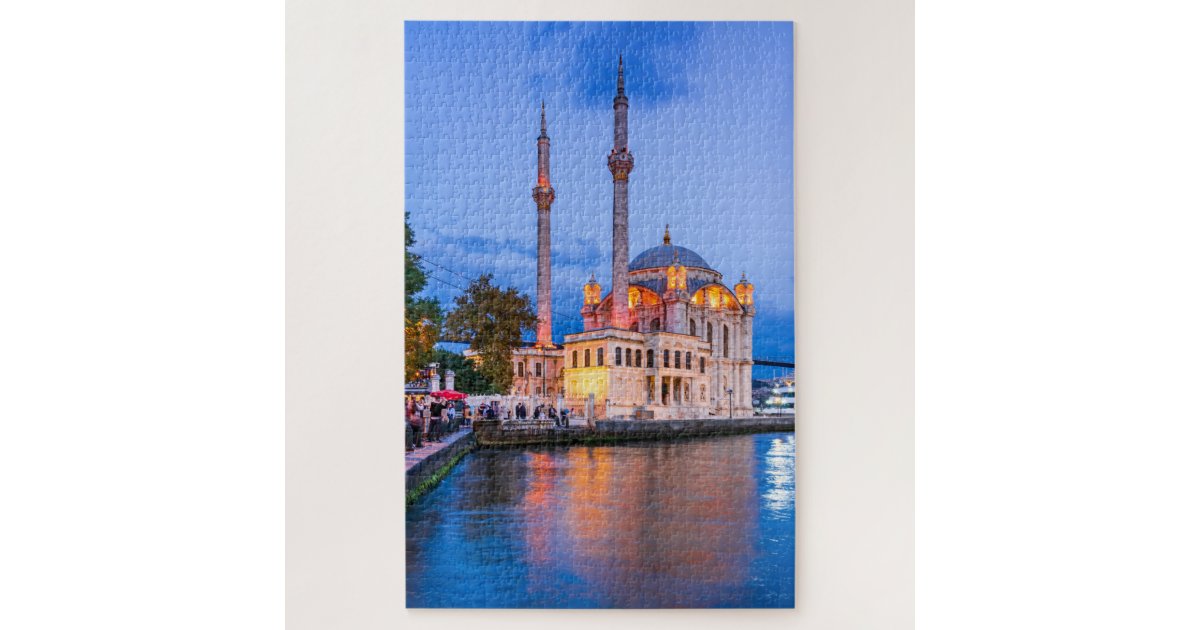 Istanbul, Turkey - baroque mosque of Ortakoy Jigsaw Puzzle | Zazzle