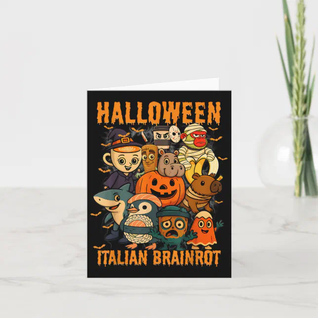 Italian Brainrot Meme Characters Halloween Costume Card | Zazzle