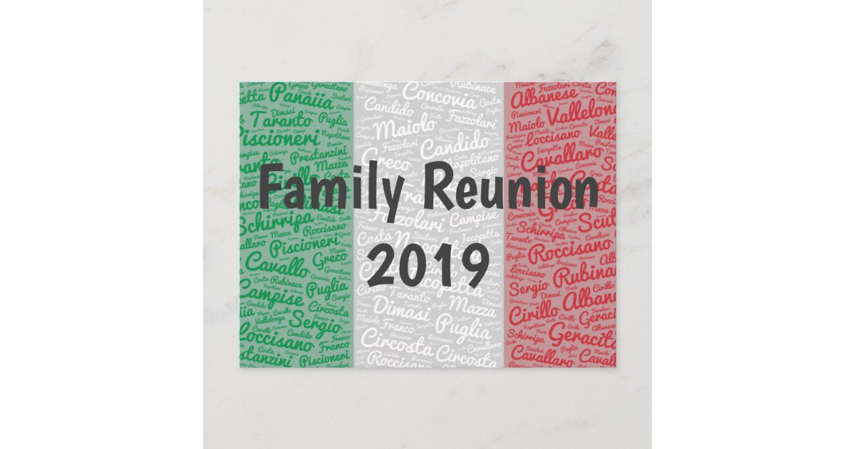 Italian Family Reunion Postcard Invitation | Zazzle