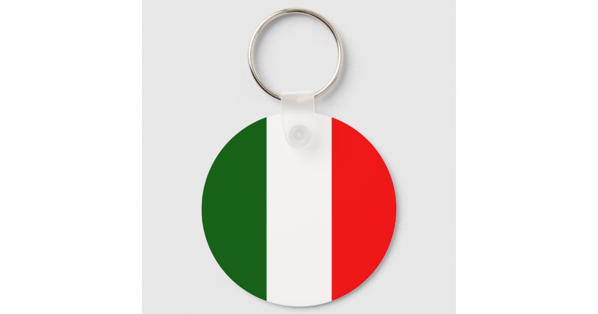Italian Flag Key Ring | Zazzle