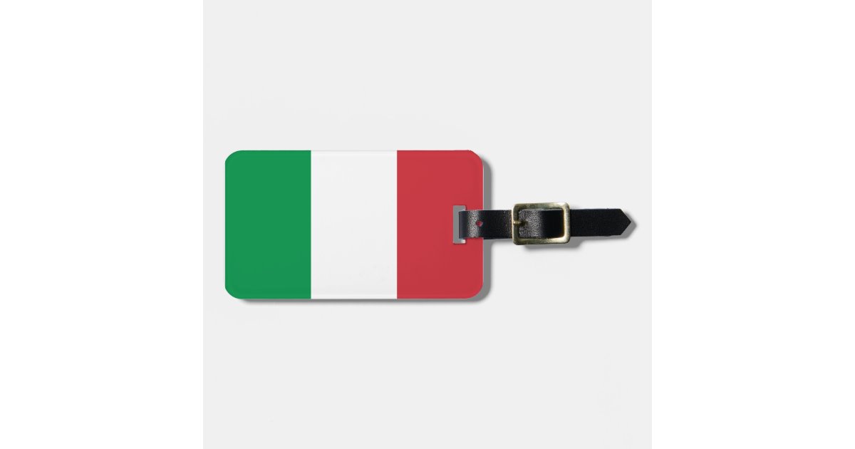 Italian flag luggage tags for bags and suitcases | Zazzle