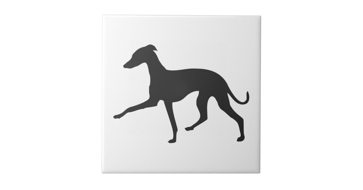 Italian Greyhound Silhouette Tile | Zazzle