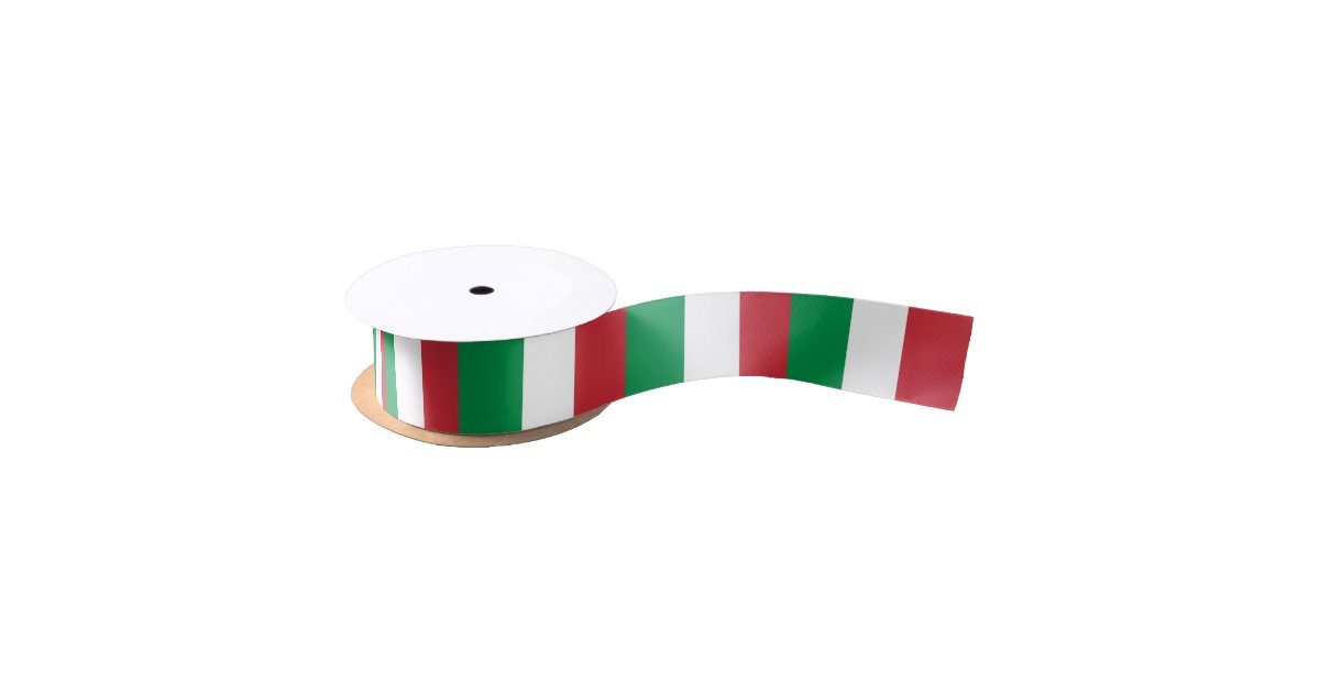 Italy Flag Italian Patriotic Satin Ribbon | Zazzle