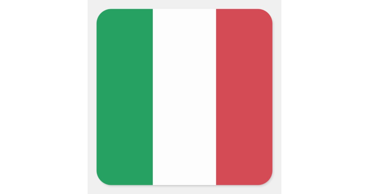 Italy (Italian) Flag Square Sticker | Zazzle