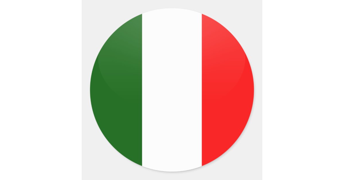 Italy quality Flag Circle Classic Round Sticker | Zazzle