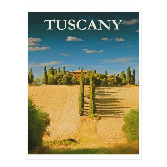 Italy Tuscany Vintage Travel Postcard | Zazzle.co.uk