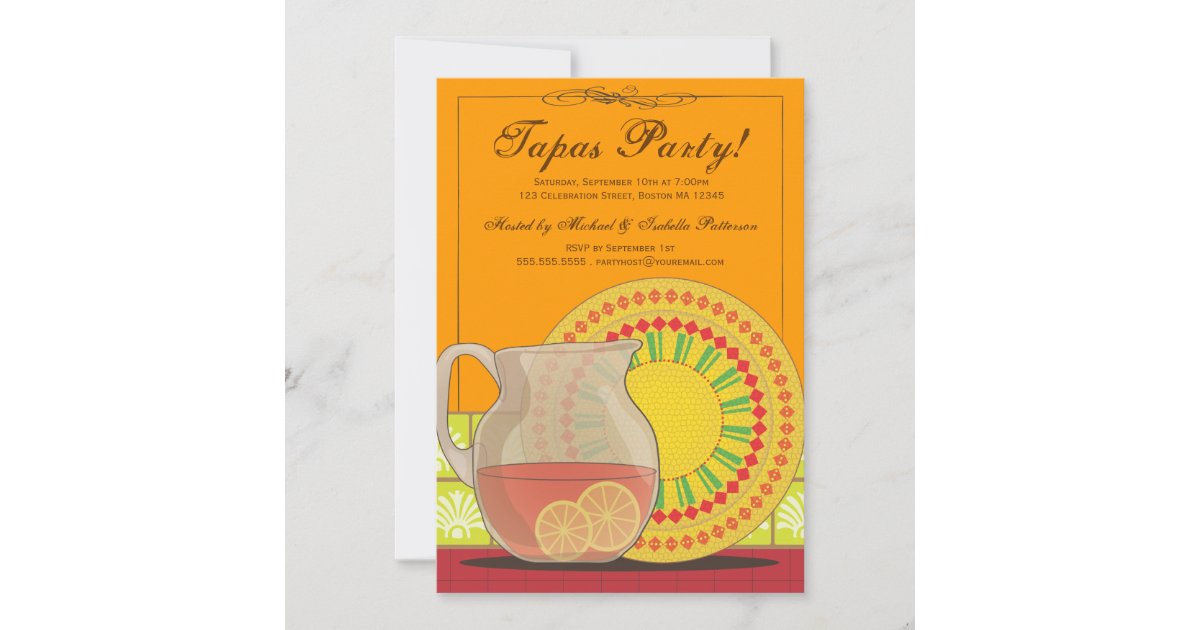 It's a Tapas Party! Happy Fiesta Invitation | Zazzle