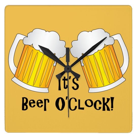 Its Beer O'Clock Time Funny Wall Clock | Zazzle.co.uk