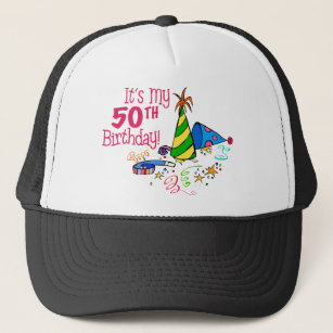 50th Birthday Party Hats & Caps | Zazzle UK