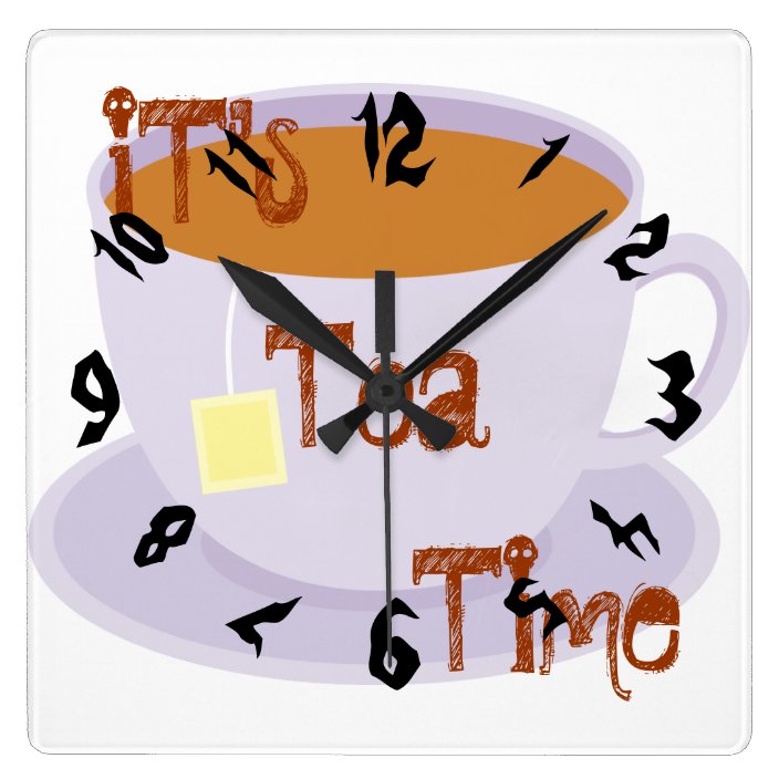 It's tea time clock | Zazzle.co.uk