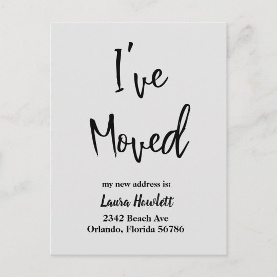 I've Moved Moving Announcement Modern Script | Zazzle.co.uk