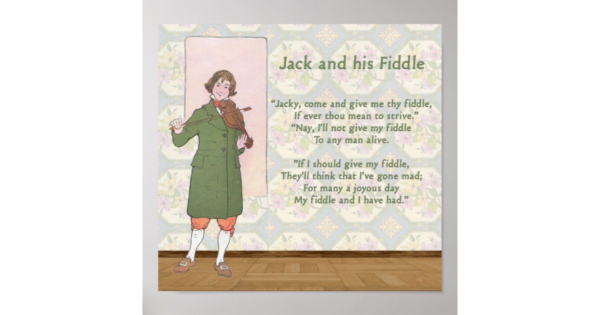 Jack and his Fiddle Poster | Zazzle