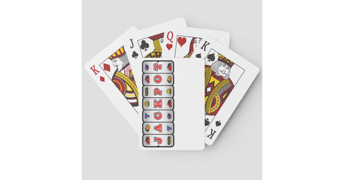 Jackpot Slot Machine Playing Cards (light) | Zazzle