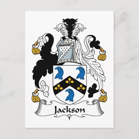 Jackson Family Crest Postcard | Zazzle.co.uk