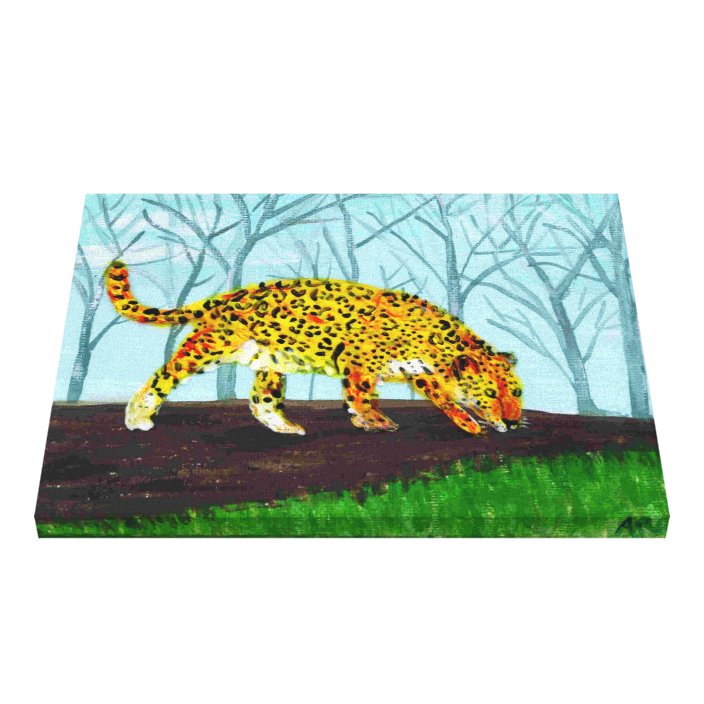 Jaguar Big Cat Art Canvas Print | Zazzle.co.uk