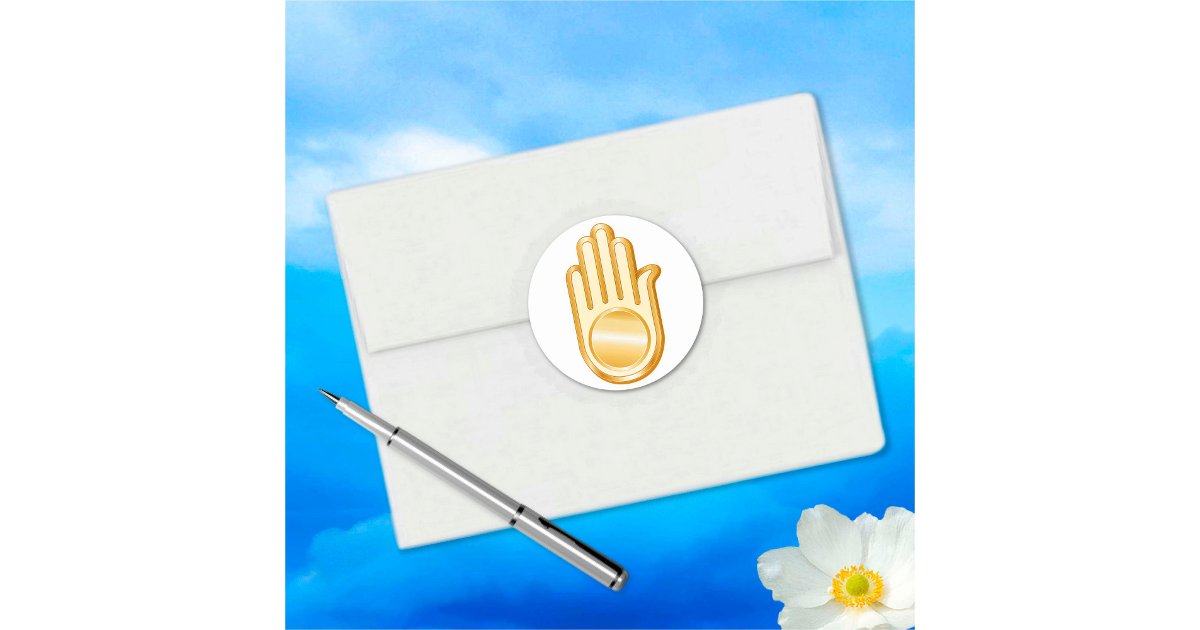 Jain Symbol Classic Round Sticker | Zazzle