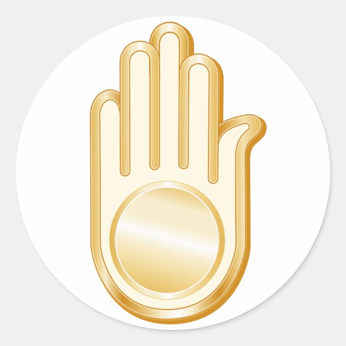 Jain Symbol Classic Round Sticker | Zazzle.co.uk