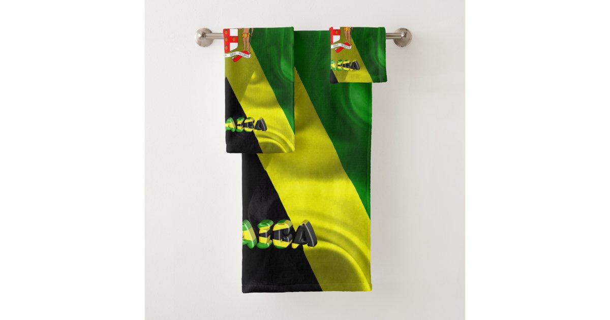 Jamaican flag bath towel set | Zazzle