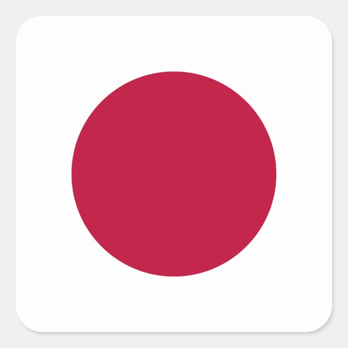 Japan (Japanese) Flag Square Sticker | Zazzle.co.uk