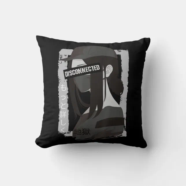 Japanese Aesthetic Vaporwave Disconnected Anime Gi Cushion | Zazzle