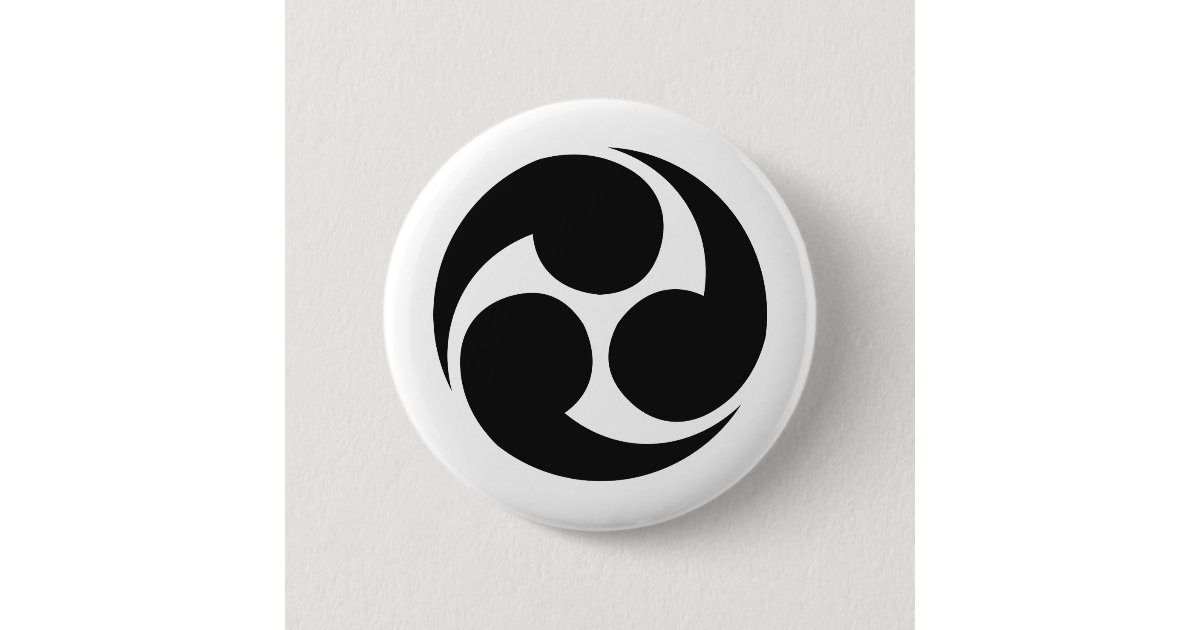 Japanese Family Crest KAMON Symbol 6 Cm Round Badge | Zazzle