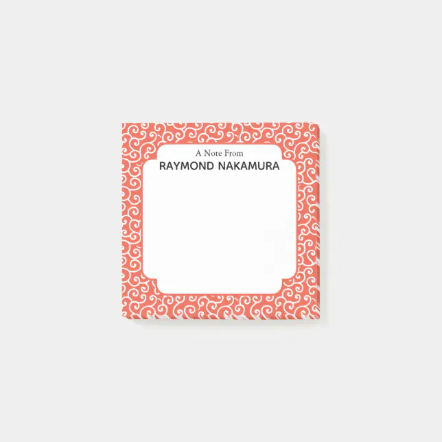 Japanese Karakusa Arabesque Spiral Pattern Post-it Notes | Zazzle