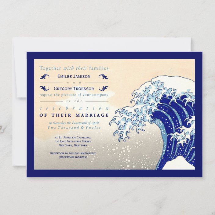 Japanese Woodblock Print Wedding Invitations | Zazzle.co.uk