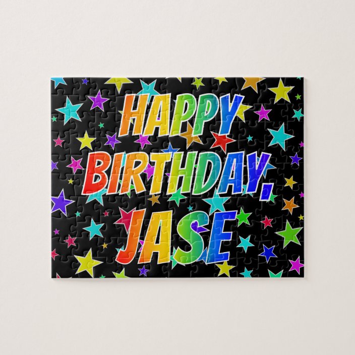"JASE" First Name, Fun "HAPPY BIRTHDAY" Jigsaw Puzzle | Zazzle.co.uk