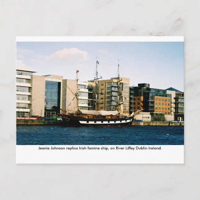 Jeanie Johnson Irish famine ship, Dublin Ireland Postcard | Zazzle