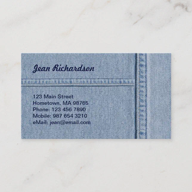 Jeans Business Card | Zazzle