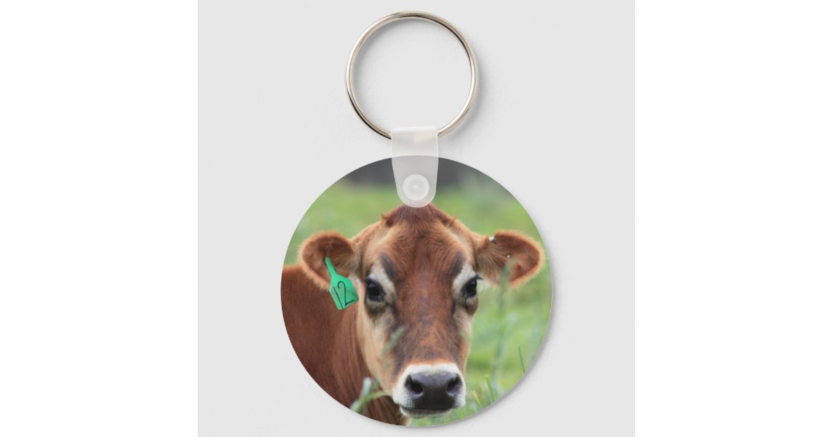 Jersey Cow Key Ring | Zazzle