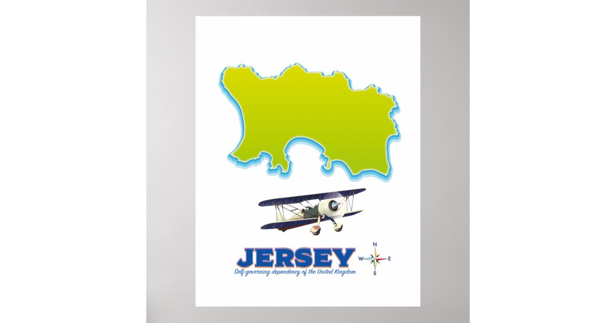 Jersey map. poster | Zazzle