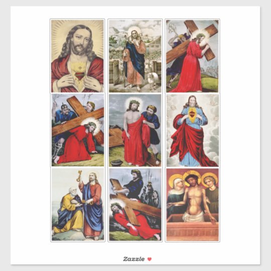 Jesus Christ Collage Sheet Art Christian Religious | Zazzle.co.uk