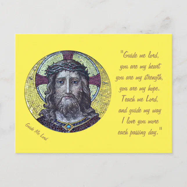 Jesus Christ & Prayer "Guide Me Lord" / postcard | Zazzle