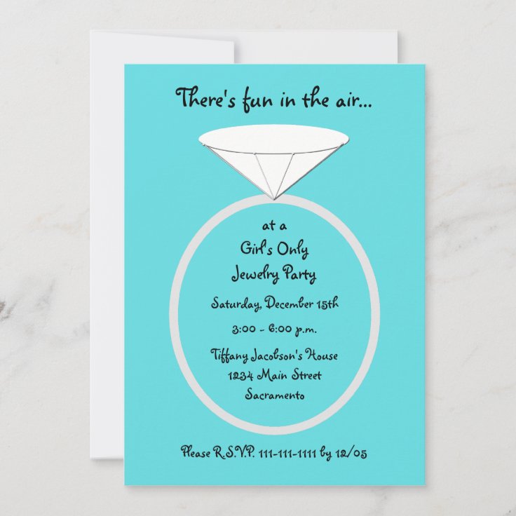 Jewellery Party Invitation Template | Zazzle