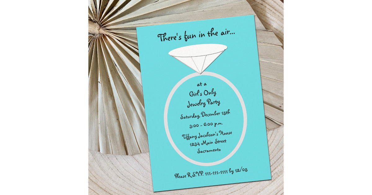 Jewellery Party Invitation Template | Zazzle